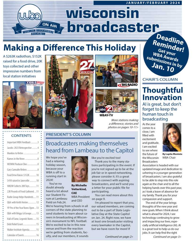 Newsletter - Wisconsin Broadcasters Association