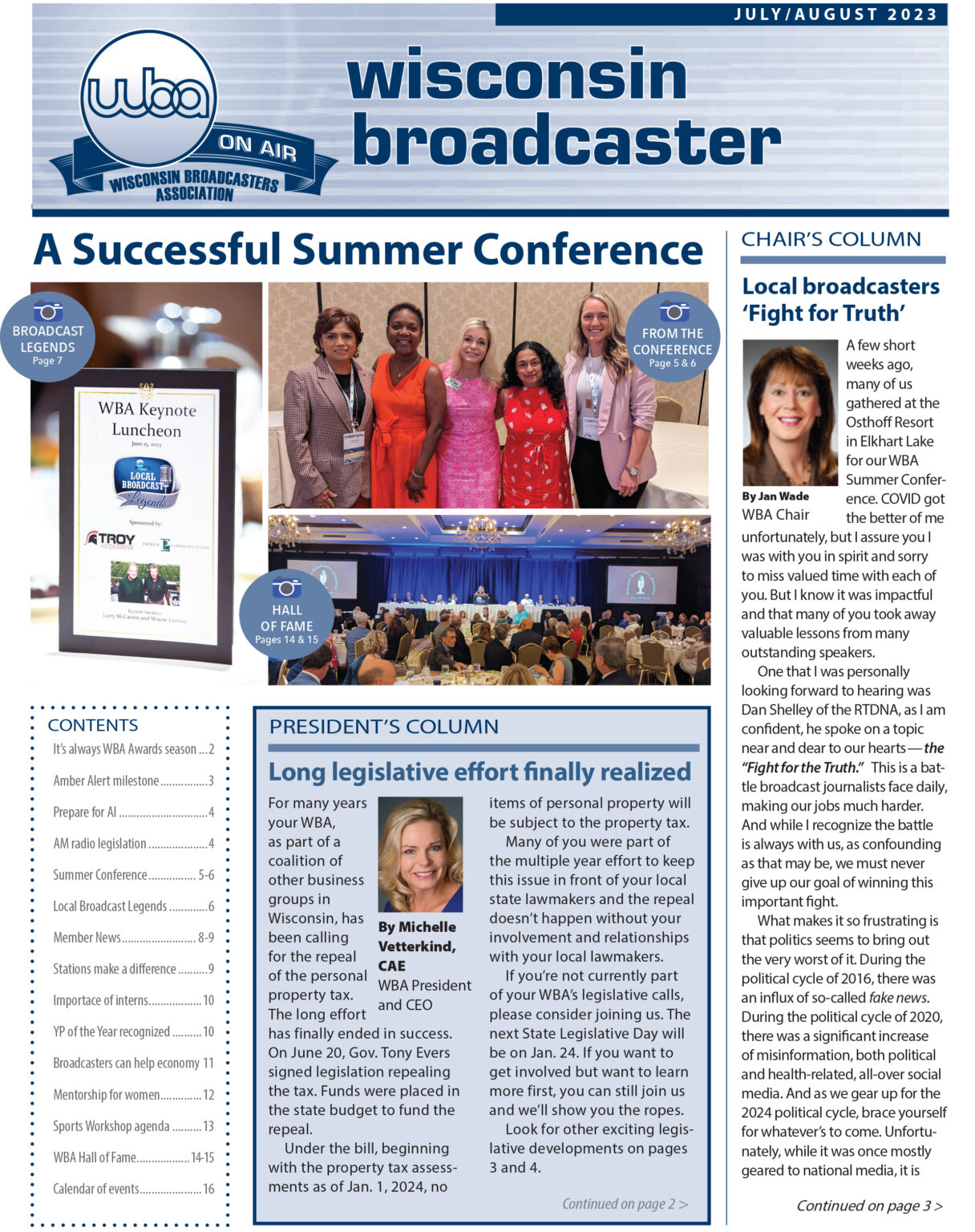 Wisconsin Broadcaster available now - Wisconsin Broadcasters Association