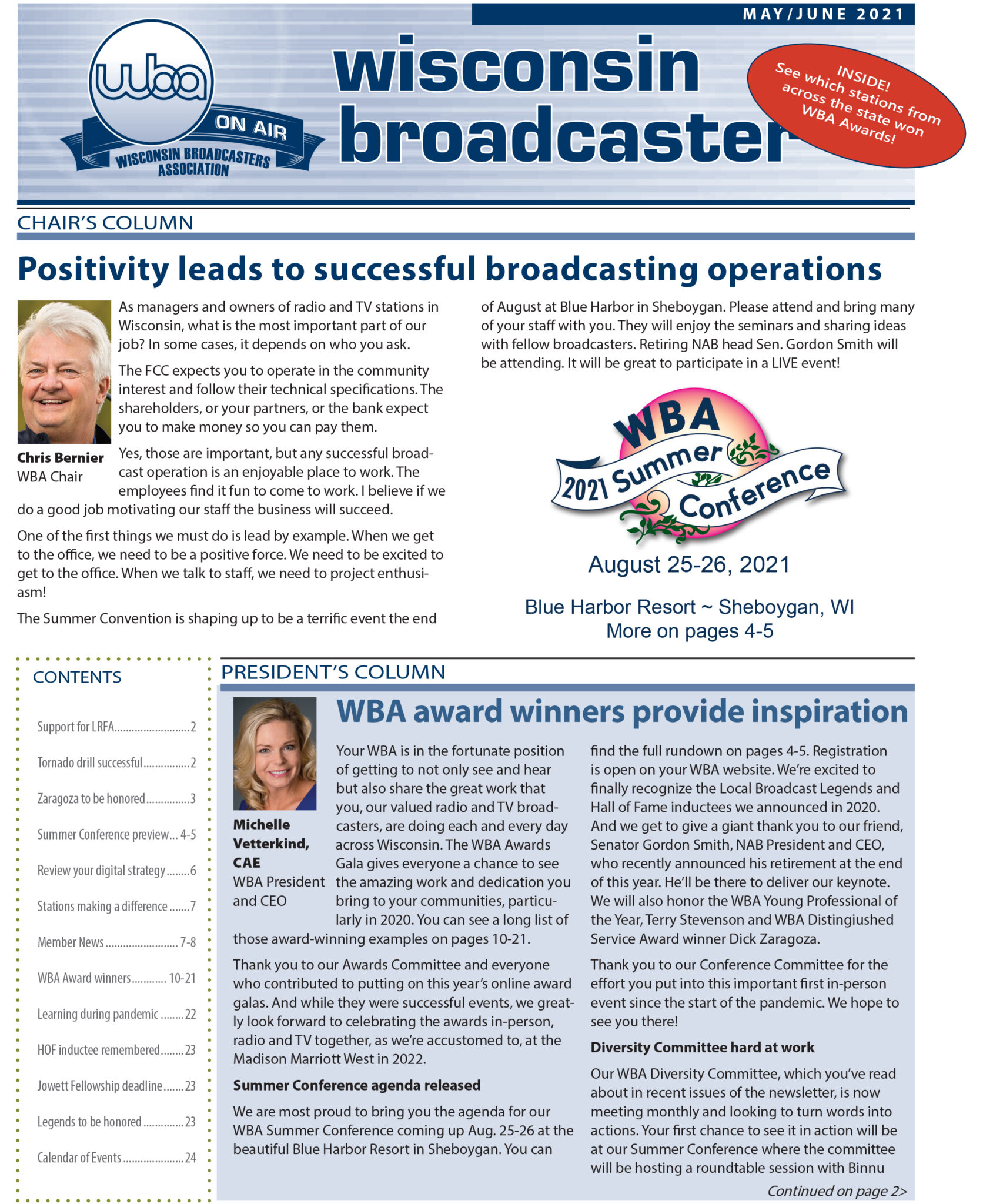 Wisconsin Broadcaster available now - Wisconsin Broadcasters Association