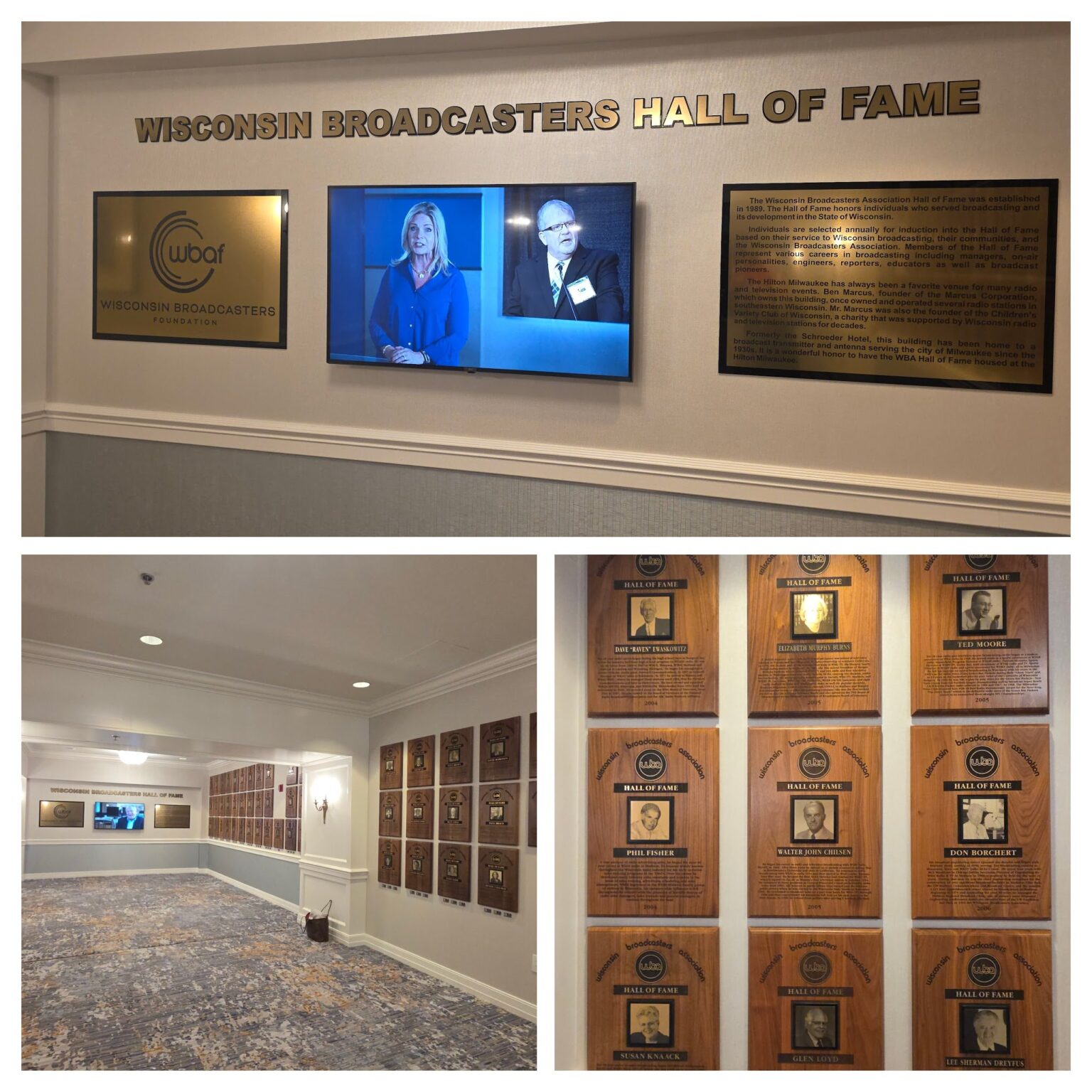 New WBA Hall of Fame at Hilton Milwaukee - Wisconsin Broadcasters ...